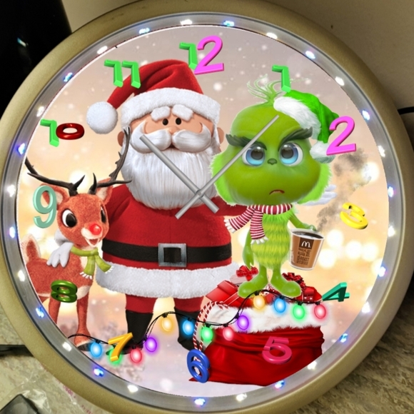 grinch Rudolph santa | Wall Decor | Grinch Rudolph And Santa Claus ...
